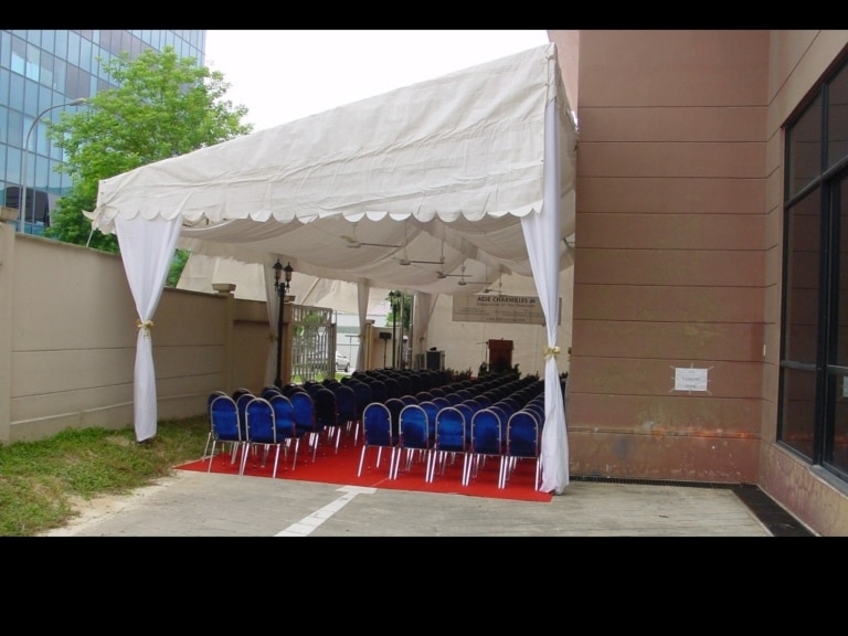 Single Sloping Tentage - Tentage Rental Singapore
