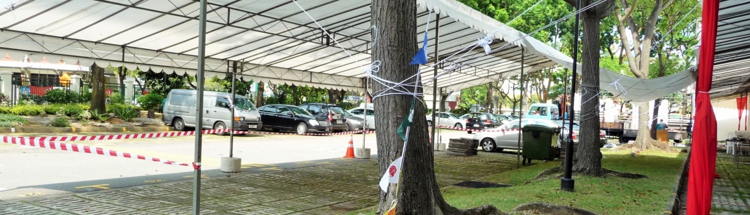 Single Sloping Tentage - Tentage Rental Singapore