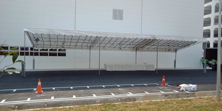 Single Sloping Tentage - Tentage Rental Singapore