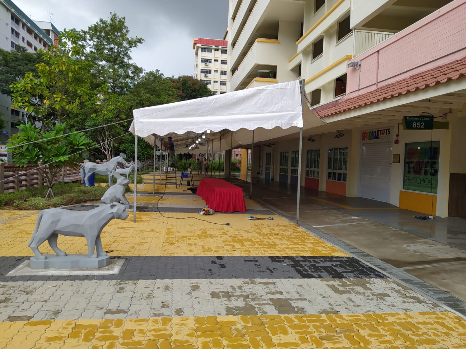 Single Sloping Tentage - Tentage Rental Singapore